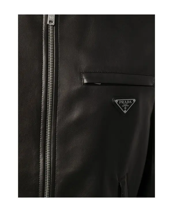 Prada Long-sleeved Leather Jacket
