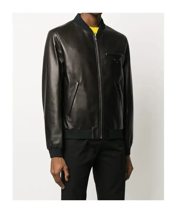 Prada Long-sleeved Leather Jacket