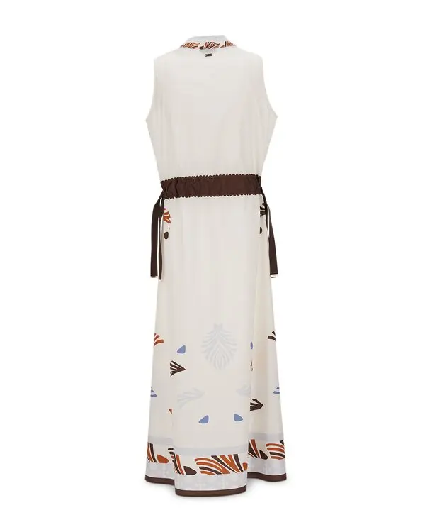 Herno Printed Cotton Sleeveless Dress