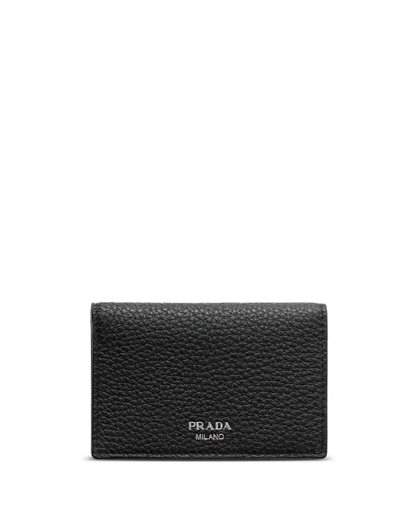 Prada Leather Card Holder - Black