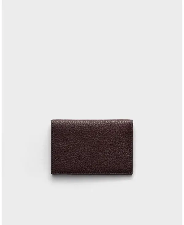 Prada Leather Card Holder - Brown