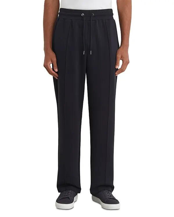 REISS Form Straight Fit Drawstring Jogger Pants - Navy