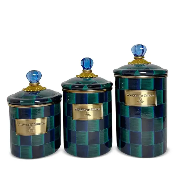 MACKENZIE-CHILDS Check Canister, Set Of 3