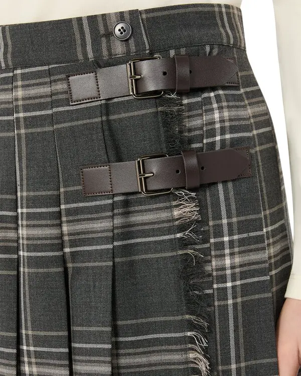 Max Mara Wkdprisma Stretch Wool Twill Wrap Skirt