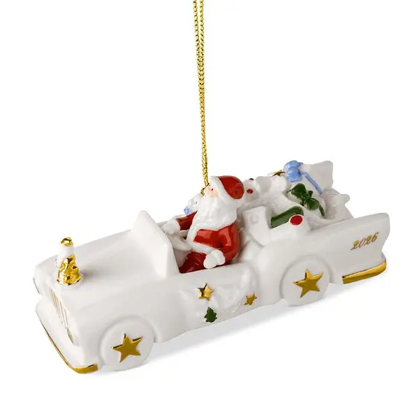 VILLEROY & BOCH Christmas Classics 2026 Santa In Car Ornament
