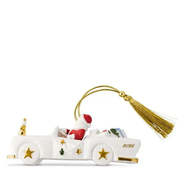 VILLEROY & BOCH Christmas Classics 2026 Santa In Car Ornament