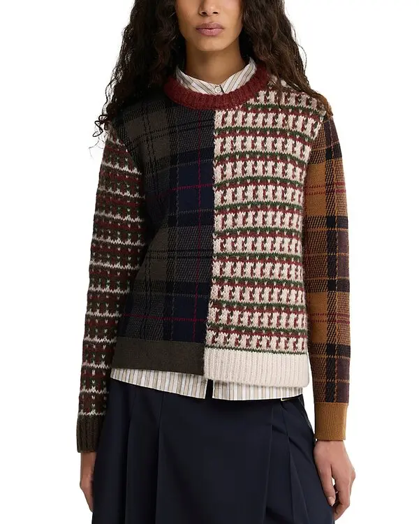 Barbour Ashford Patchwork Crewneck Sweater - Multi