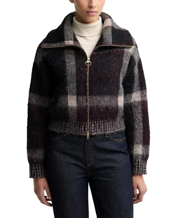 Barbour Carville Tartan Jacquard Bomber Jacket