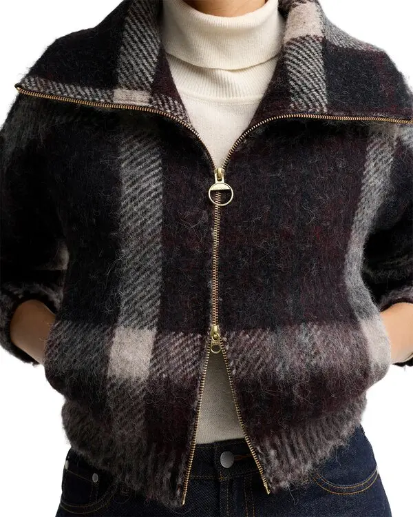 Barbour Carville Tartan Jacquard Bomber Jacket