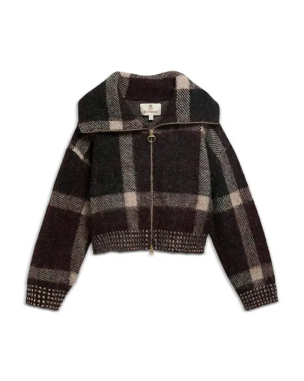 Barbour Carville Tartan Jacquard Bomber Jacket