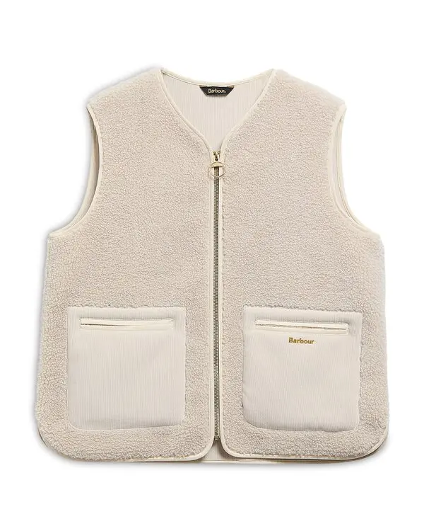 Barbour Bainford Fleece Vest - Ecru