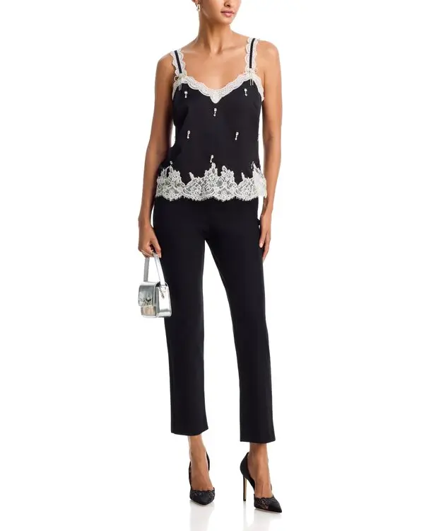 Aqua Ponte Slim Stretch Pants Exclusive - Black