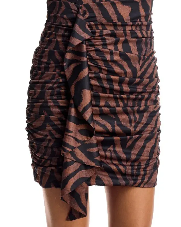 Aqua Ziger Puffed Shoulder Mini Dress Exclusive