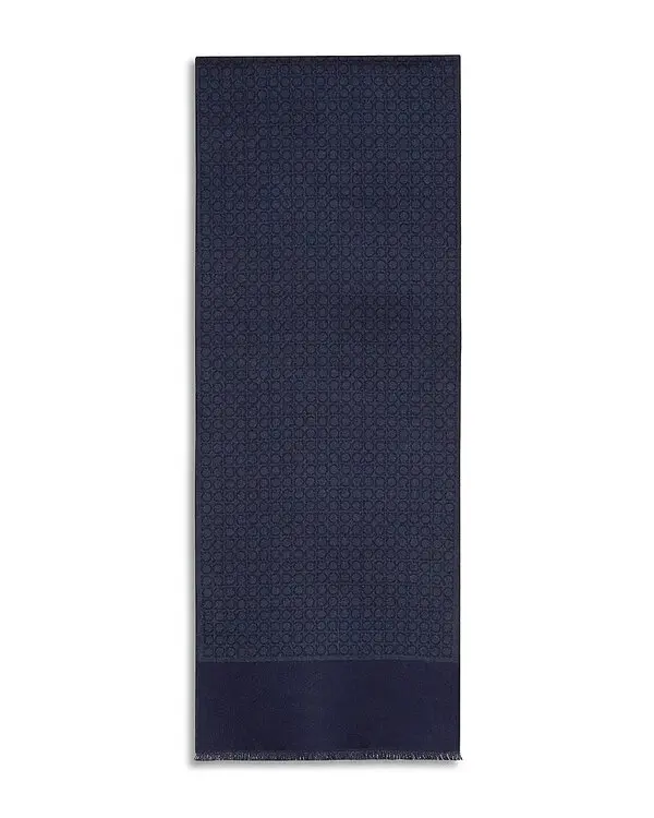 FERRAGAMO Gancini Logo Wool Scarf
