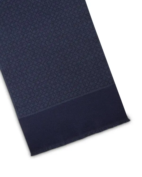 FERRAGAMO Gancini Logo Wool Scarf