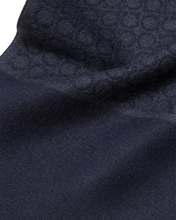 FERRAGAMO Gancini Logo Wool Scarf