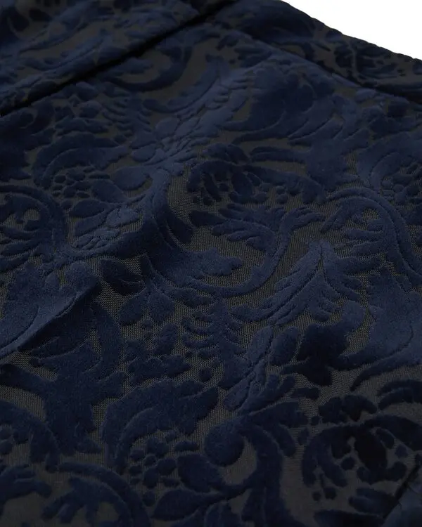 REISS Flocked Velvet Flare Trousers
