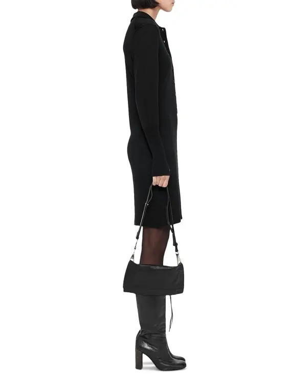 ALLSAINTS Coyte Wool Button Front Dress