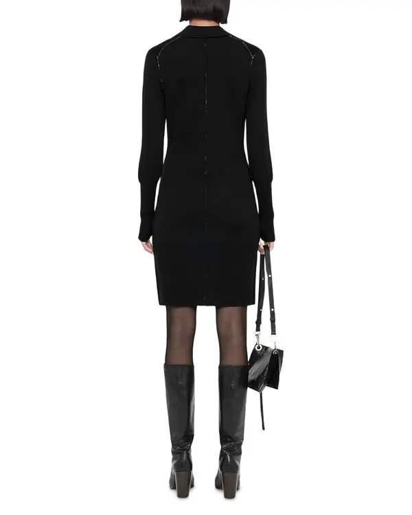 ALLSAINTS Coyte Wool Button Front Dress