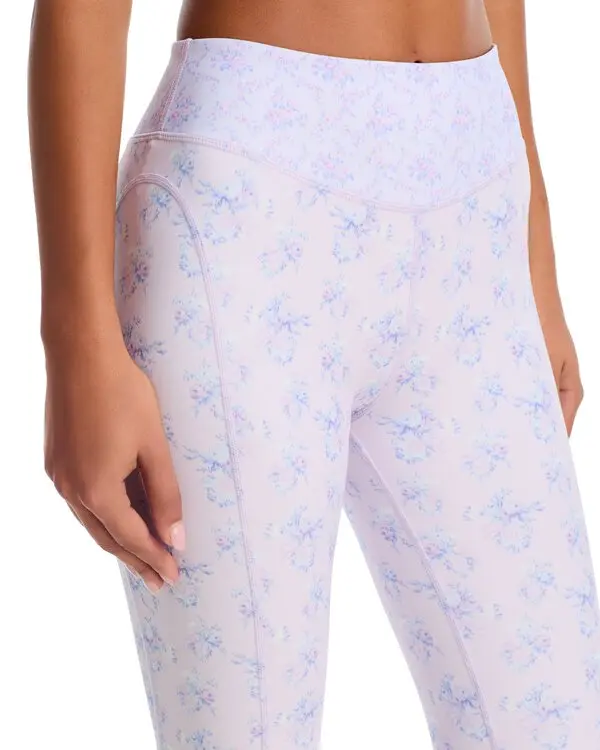 LoveShackFancy Rhosyn Seamed Leggings - Stonewash