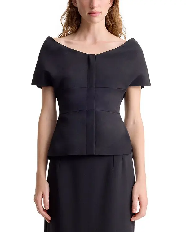 FFORME Dalia Paneled Off-the-shoulder Top
