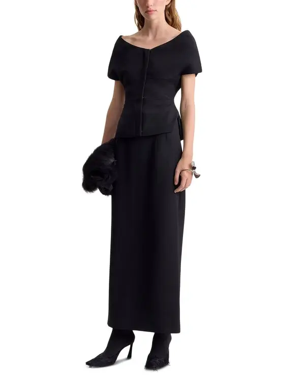 FFORME Dalia Paneled Off-the-shoulder Top