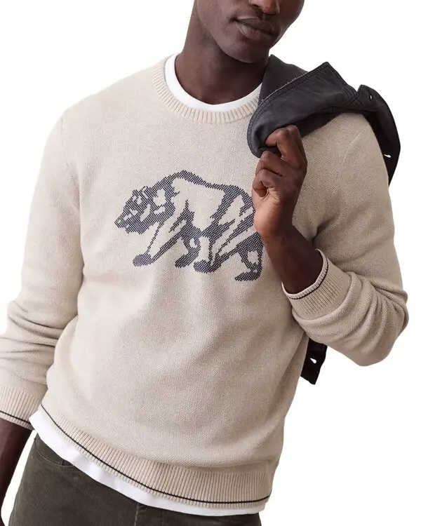 Marine Layer Varsity Relaxed Fit Intarsia Crewneck Sweater