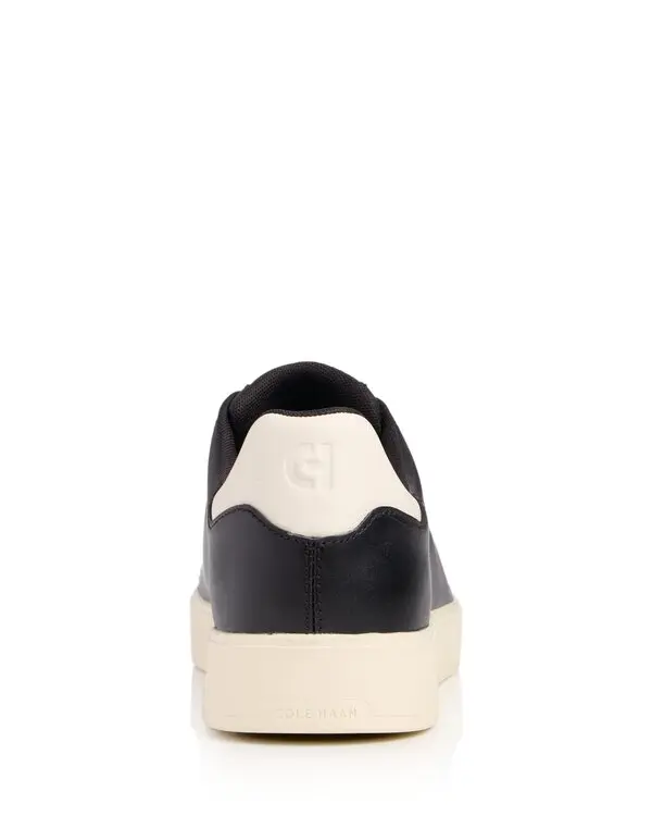Cole Haan Grandpr Leather Slip On Sneakers - Black Ivory