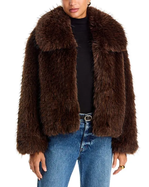 Love Token Plush Faux Fur Jacket
