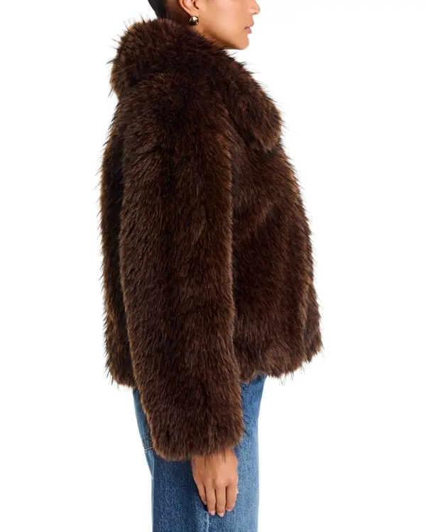 Love Token Plush Faux Fur Jacket