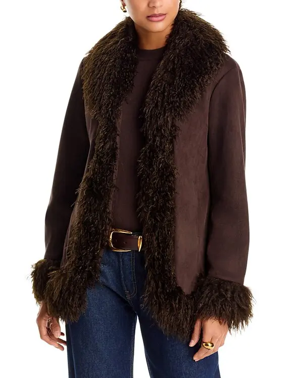 Love Token Natalia Faux Shearling Coat