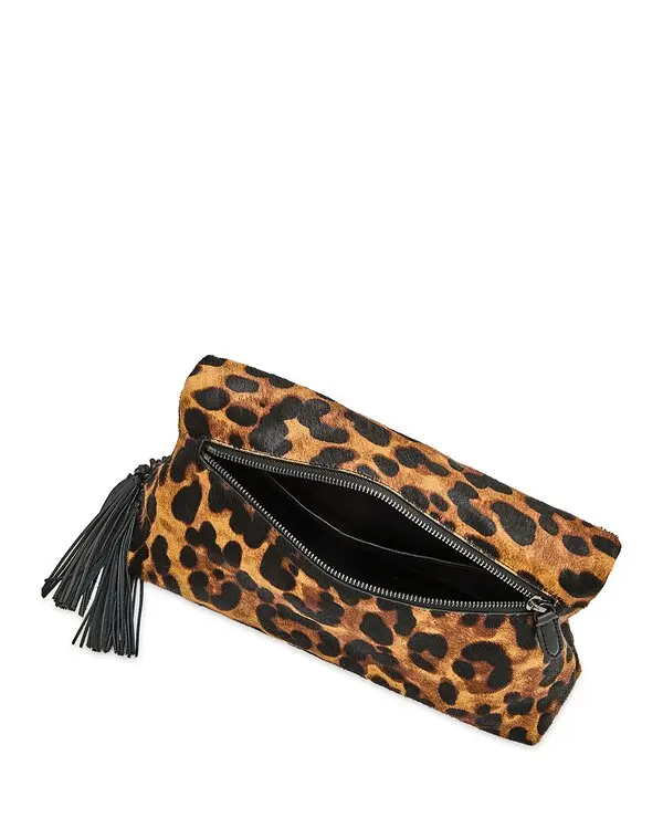 Rebecca Minkoff Tessa Medium Leopard Print Calf Hair Convertible Clutch