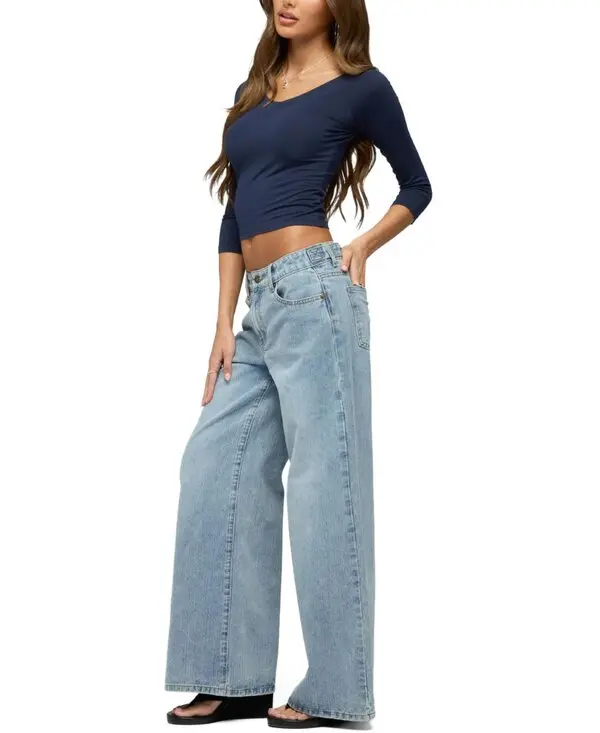 EDIKTED Darynne Low Rise Baggy Jeans