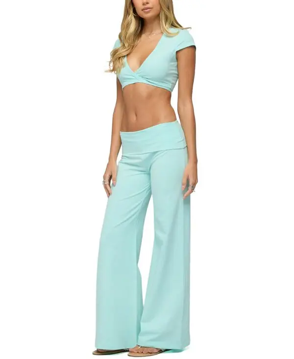 EDIKTED Laverne Wrap Crop Top
