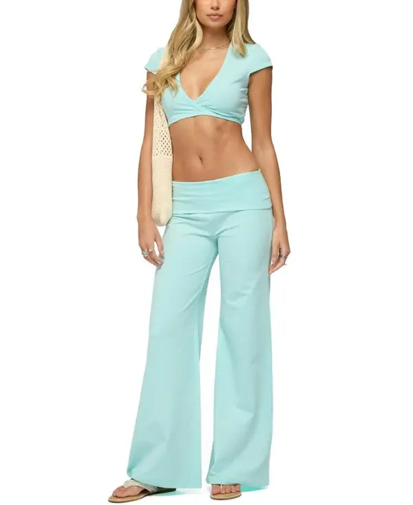EDIKTED Laverne Wrap Crop Top