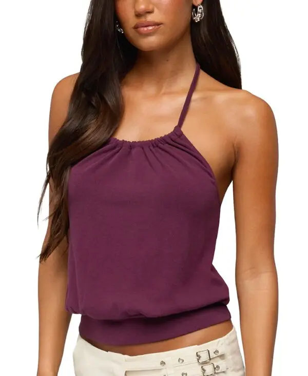 EDIKTED Bondi Cinched Waist Halter Top