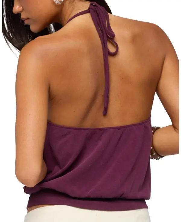 EDIKTED Bondi Cinched Waist Halter Top