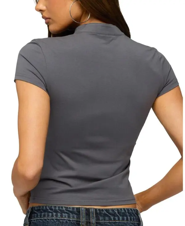 EDIKTED Magnus High Neck Keyhole Top