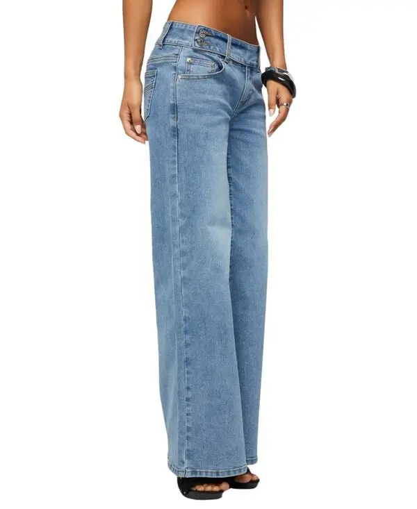 EDIKTED Dale Low Rise Straight Leg Stretchy Jeans