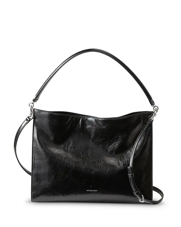 Veronica Beard Crinkle Leather Shoulder Bag