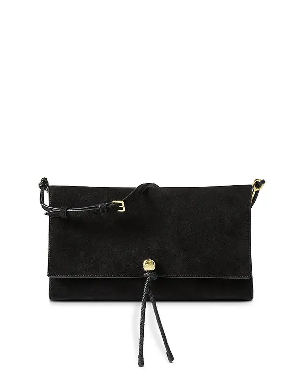 Veronica Beard Edit Suede Shoulder Bag - Black