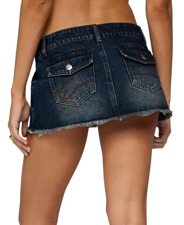 EDIKTED Adania Denim Mini Skort