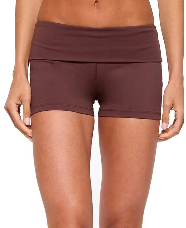 EDIKTED Ambar Contrast Stripe Shorts - Brown