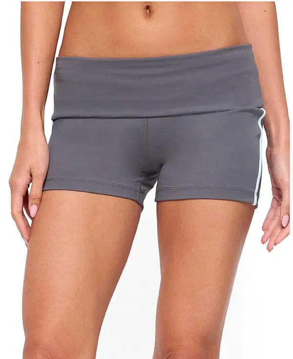 EDIKTED Ambar Contrast Stripe Shorts - Charcoal