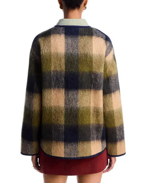 Tanya Taylor Janet Collarless Contrast Trim Jacket