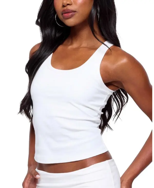 EDIKTED Ailsa Ribbed Built In Bra Tank Top