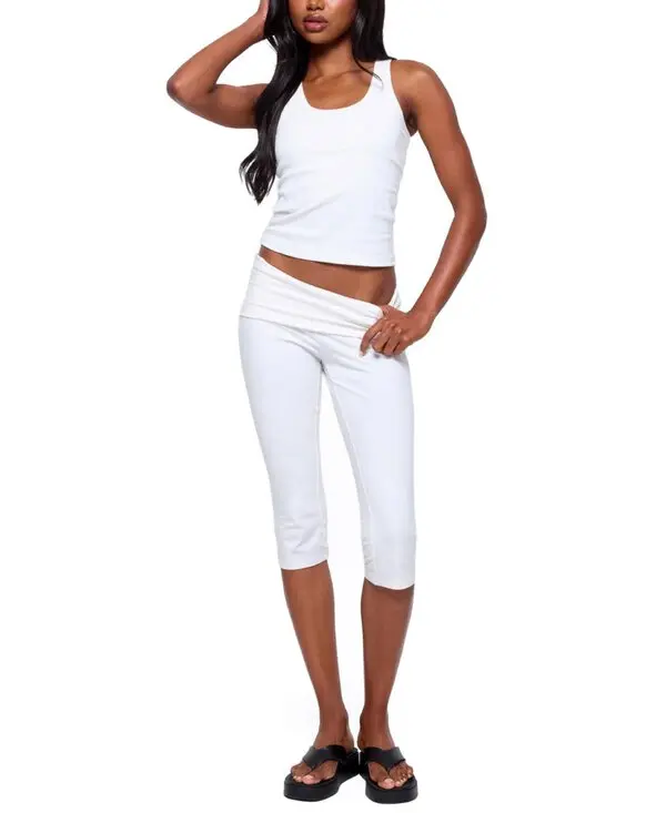 EDIKTED Ailsa Ribbed Built In Bra Tank Top