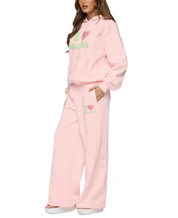 EDIKTED I Heart Matcha Sweatpants - Light-pink