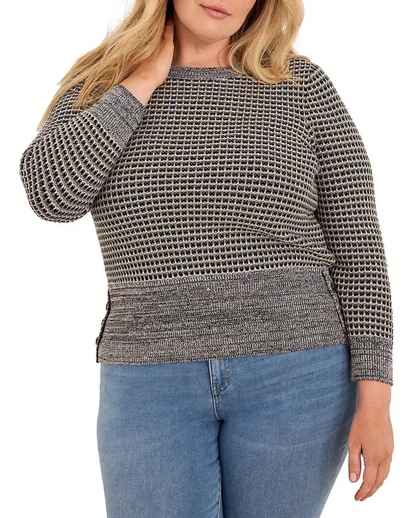 NIC+ZOE Marled Tuck Sweater