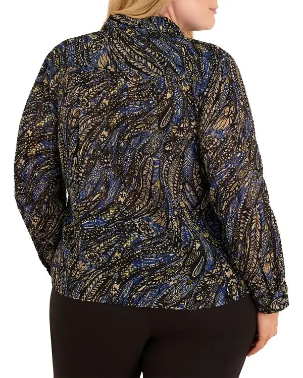 NIC+ZOE Portobello Printed Chiffon Shirt